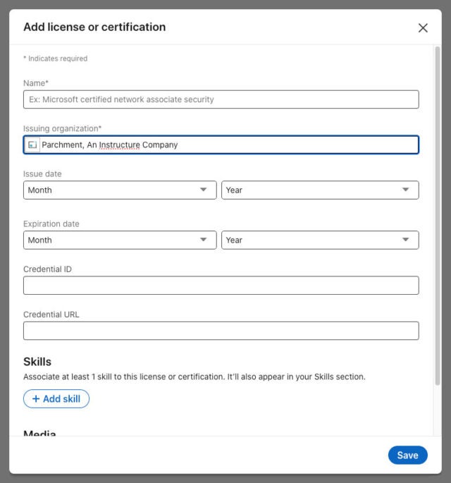 How To Share A Digital Diploma on LinkedIn - Parchment
